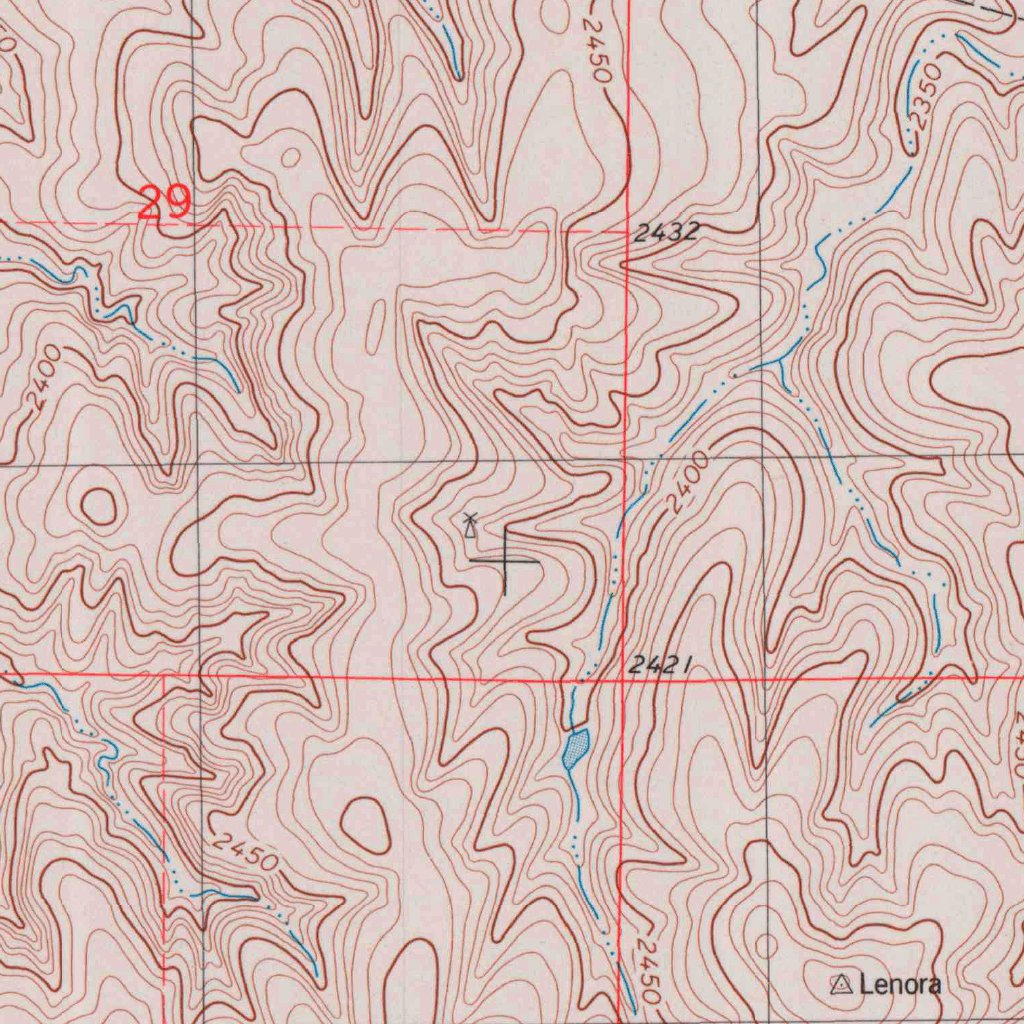 Lenora West, KS (1978, 24000-Scale) Map by United States Geological ...