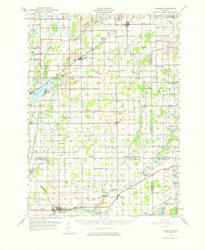 Leonidas, MI (1947, 62500-Scale) Map by United States Geological Survey ...