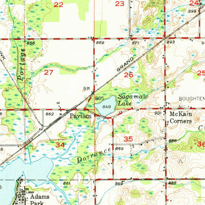 Leonidas, MI (1947, 62500-Scale) Map by United States Geological Survey ...