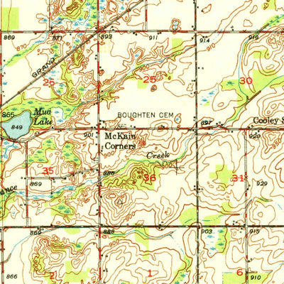 Leonidas, MI (1950, 62500-Scale) Map by United States Geological Survey ...