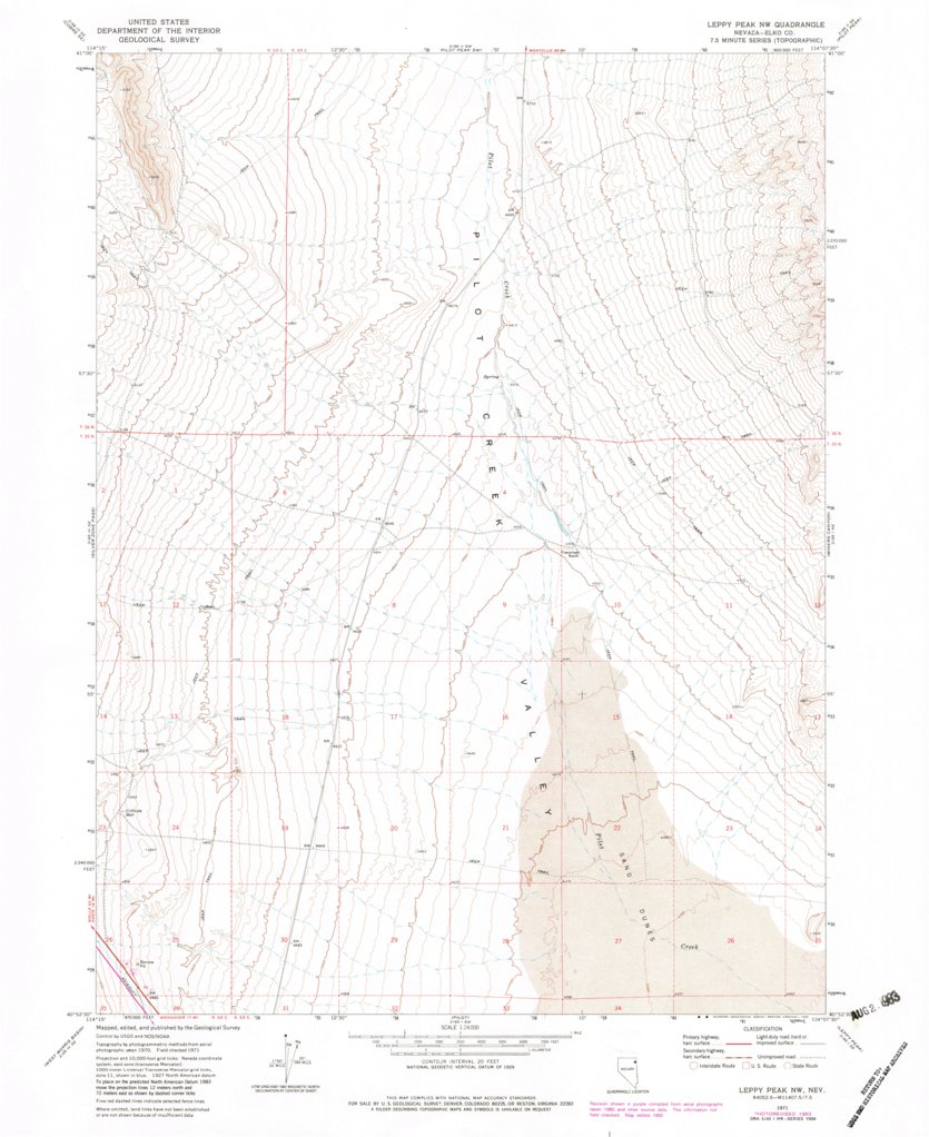 Leppy Peak NW, NV (1971, 24000-Scale) Map by United States Geological ...