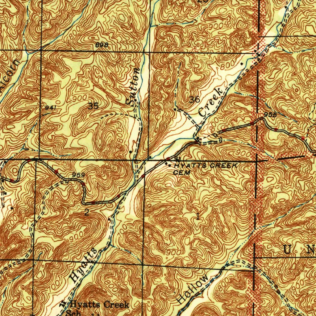 Lesterville, MO (1946, 62500-Scale) Map by United States Geological ...