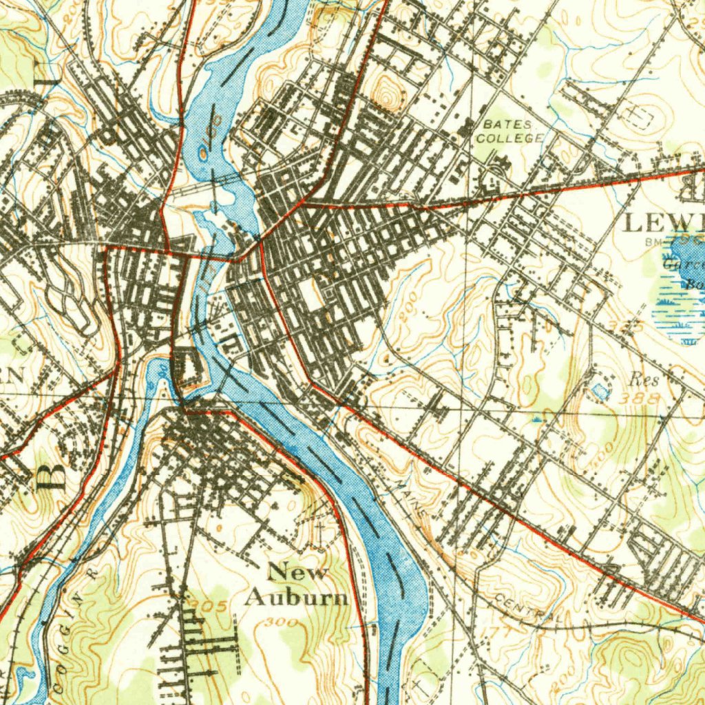 Lewiston, ME (1942, 62500-Scale) Map by United States Geological Survey ...