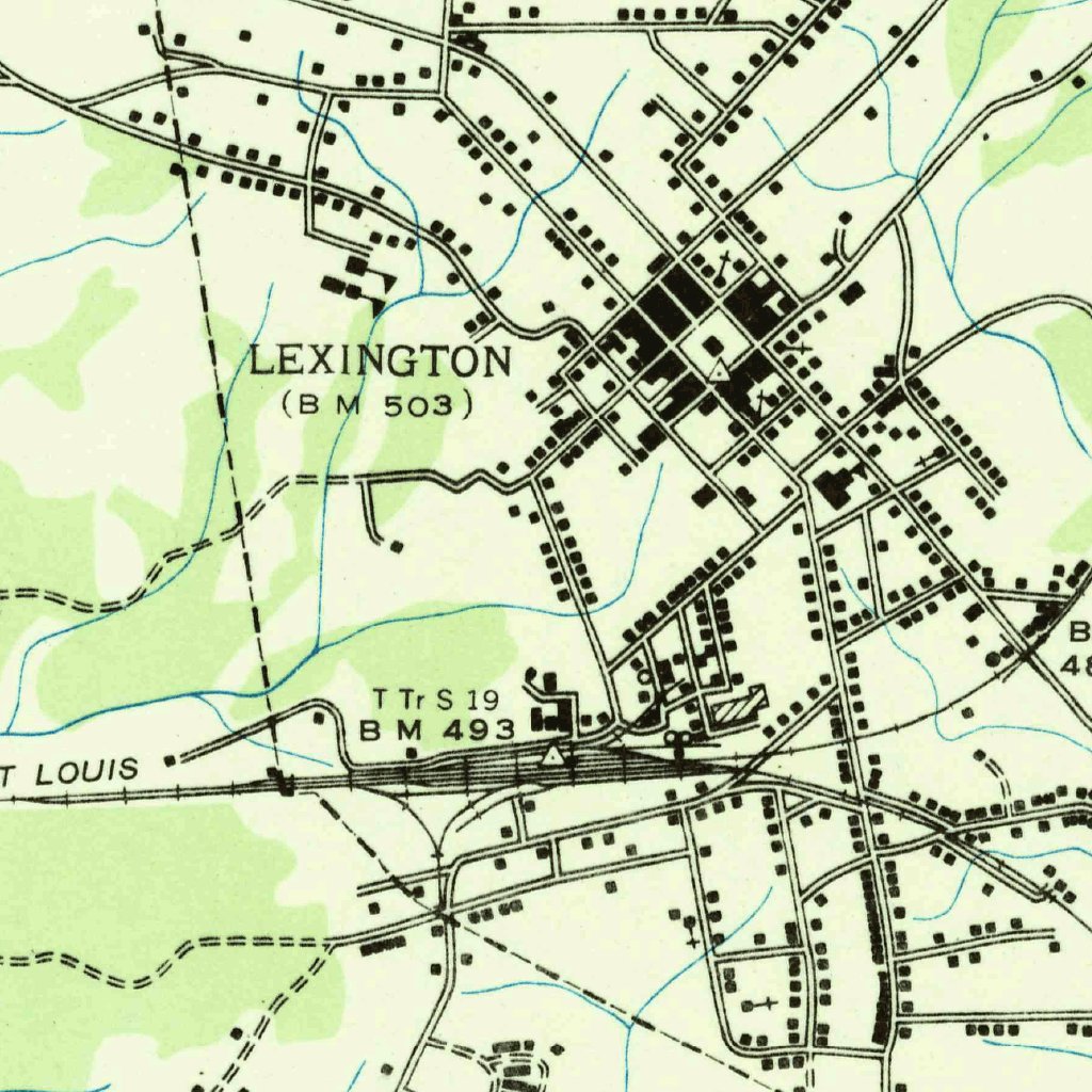 Lexington, TN (1936, 24000-Scale) Map by United States Geological ...