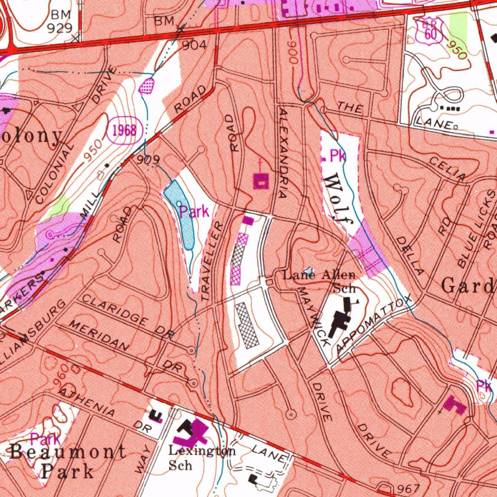 Lexington West, KY (1965, 24000-Scale) Map by United States Geological ...
