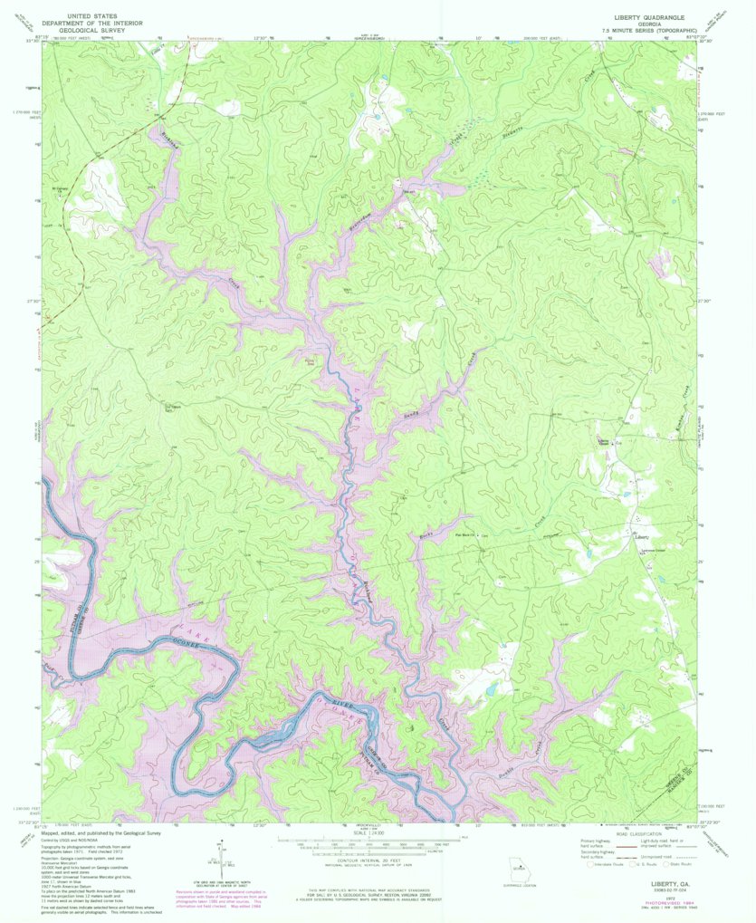 Liberty, GA (1972, 24000-Scale) Map by United States Geological Survey ...