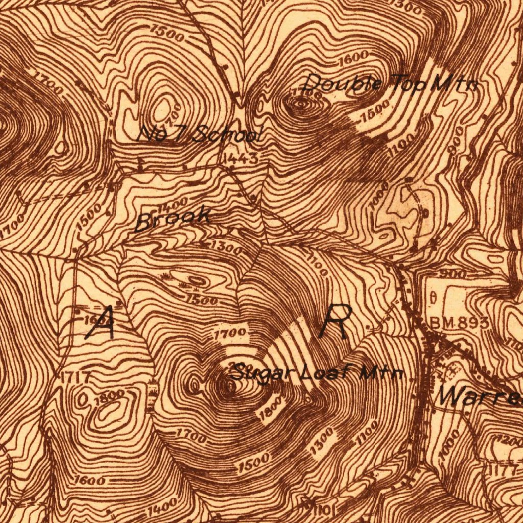 Lincoln Mountain, VT (1920, 48000-Scale) Map by United States ...