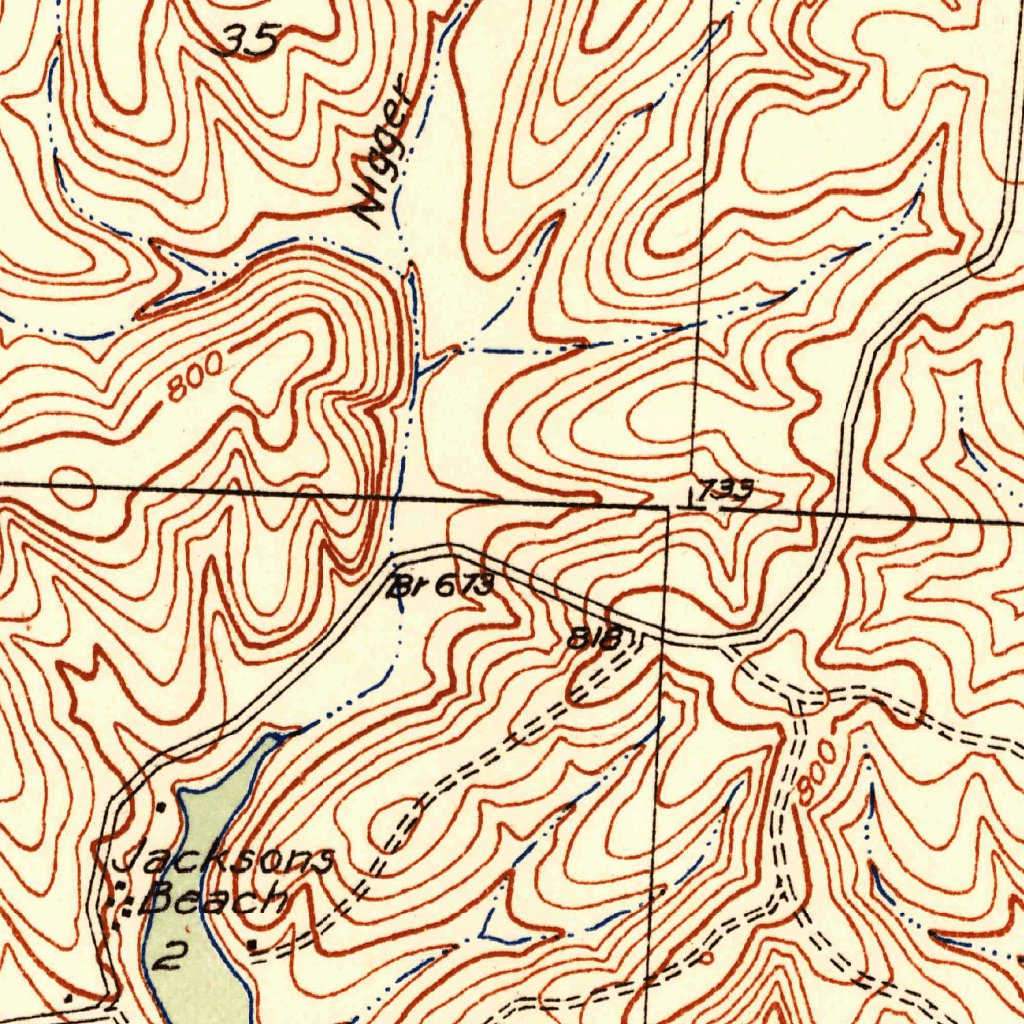 Lincoln SE, MO (1936, 24000-Scale) Map by United States Geological ...