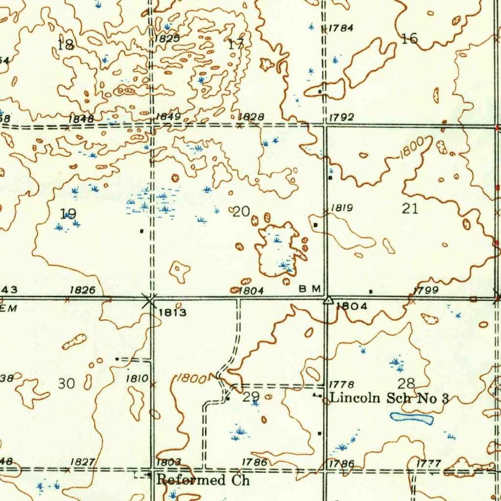 Lincoln Valley, ND (1947, 62500-Scale) Map by United States Geological ...
