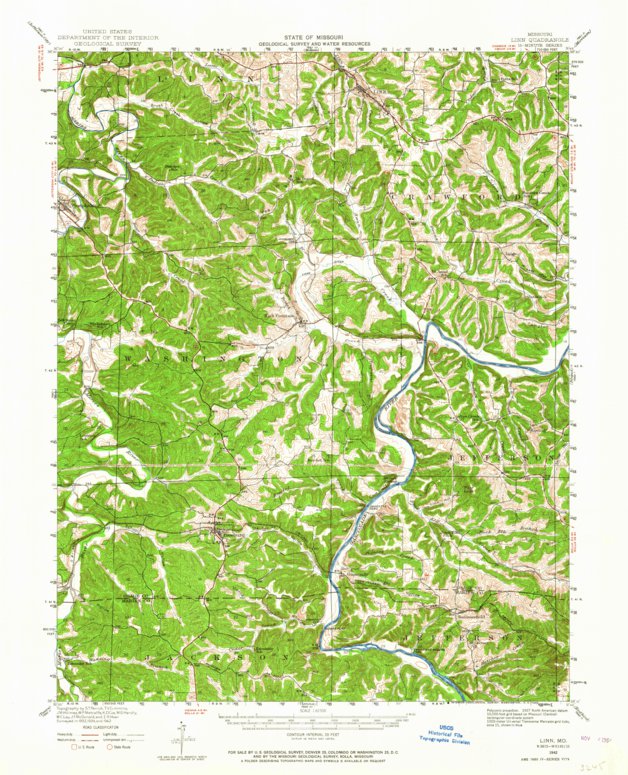 Linn, MO (1942, 62500-Scale) Map by United States Geological Survey ...