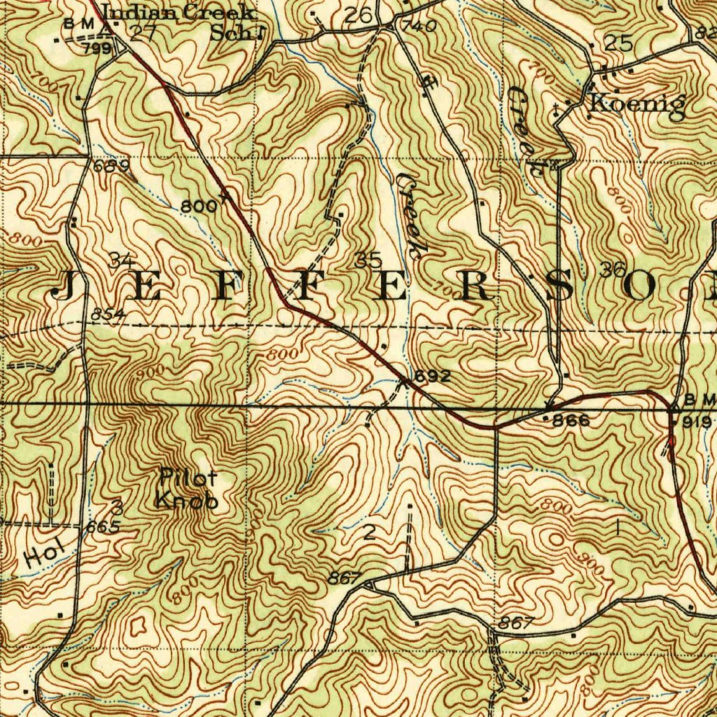 Linn, MO (1945, 62500-Scale) Map by United States Geological Survey ...