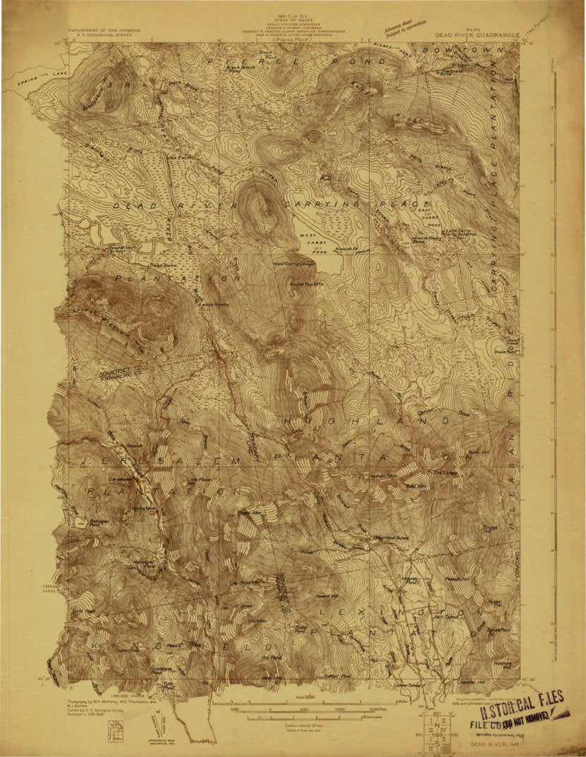 Little Bigelow Mountain, ME (1931, 48000-Scale) Map by United States ...