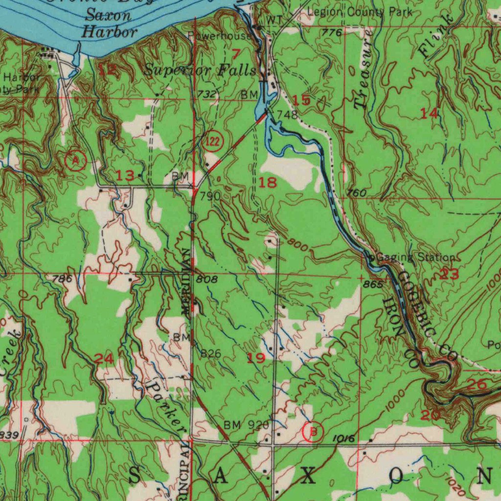 Little Girls Point, MI-WI (1956, 62500-Scale) Map by United States ...
