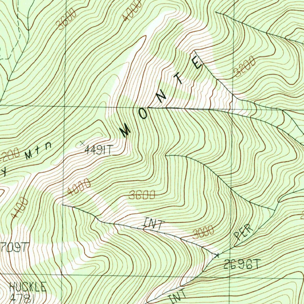 Little Huckleberry Mountain, WA (1983, 24000-Scale) Map by United ...