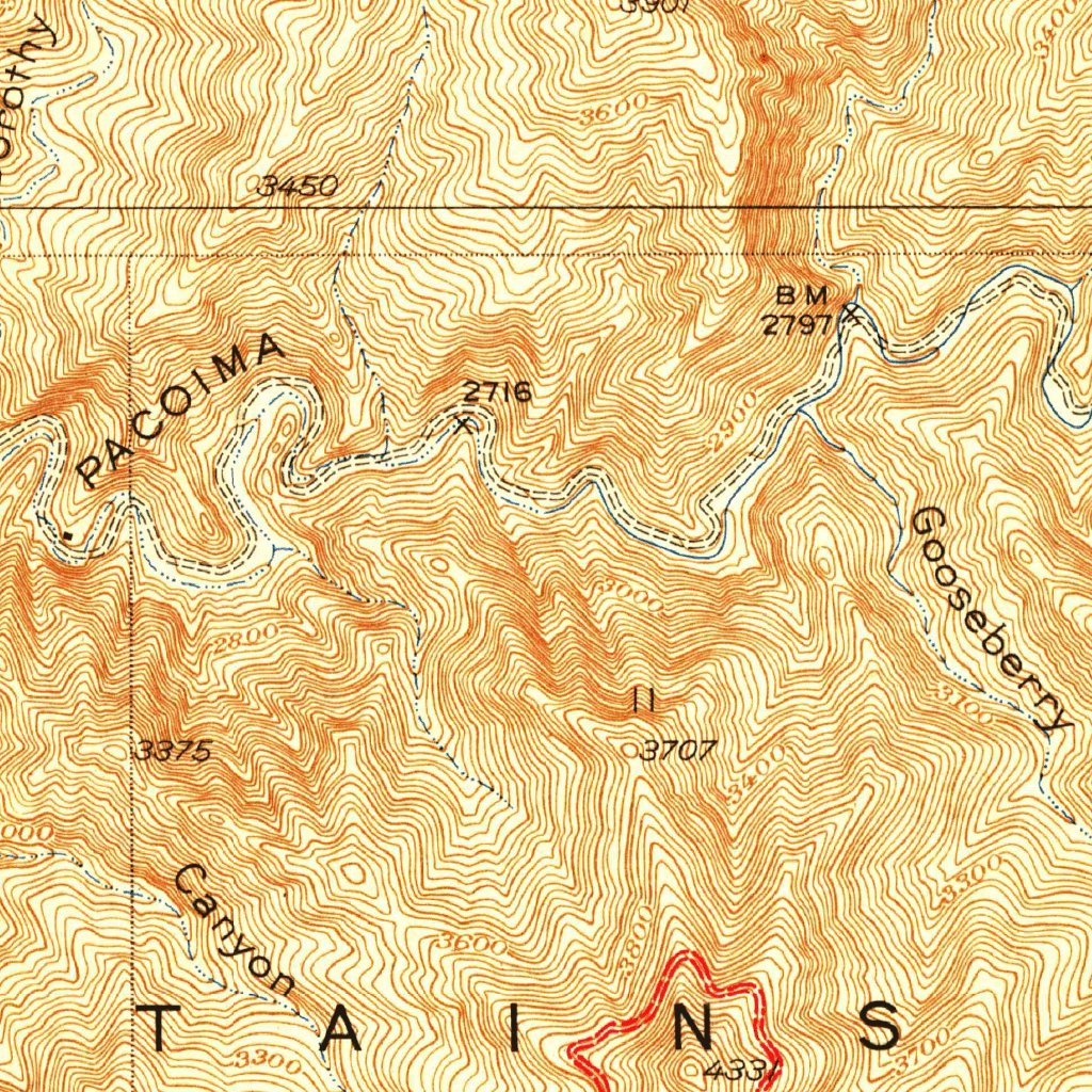 Little Tujunga, CA (1939, 24000-Scale) Map by United States Geological ...
