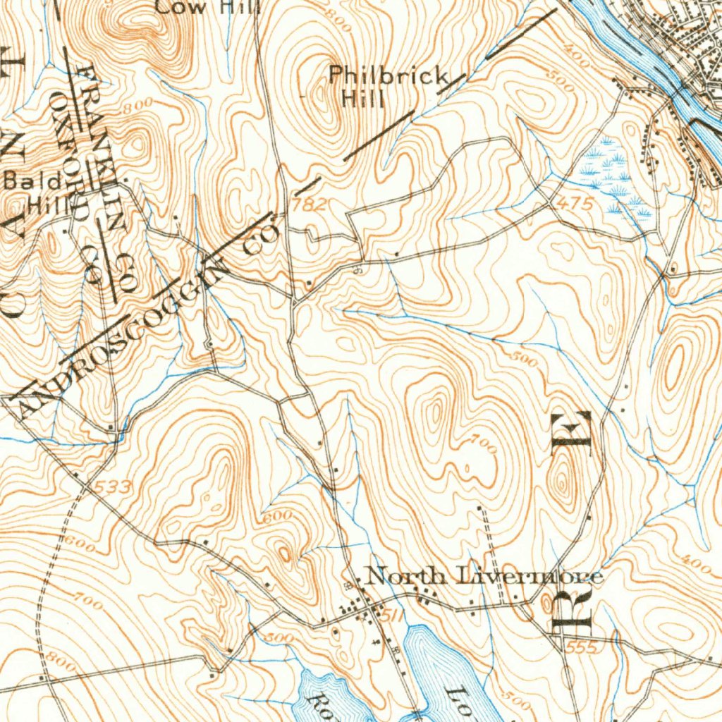 Livermore, ME (1912, 62500-Scale) Map by United States Geological ...
