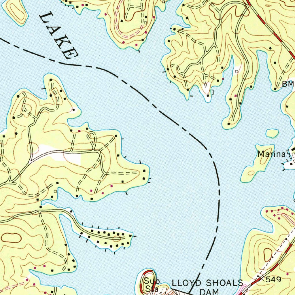 Lloyd Shoals Dam, GA (1964, 24000-Scale) Map by United States ...