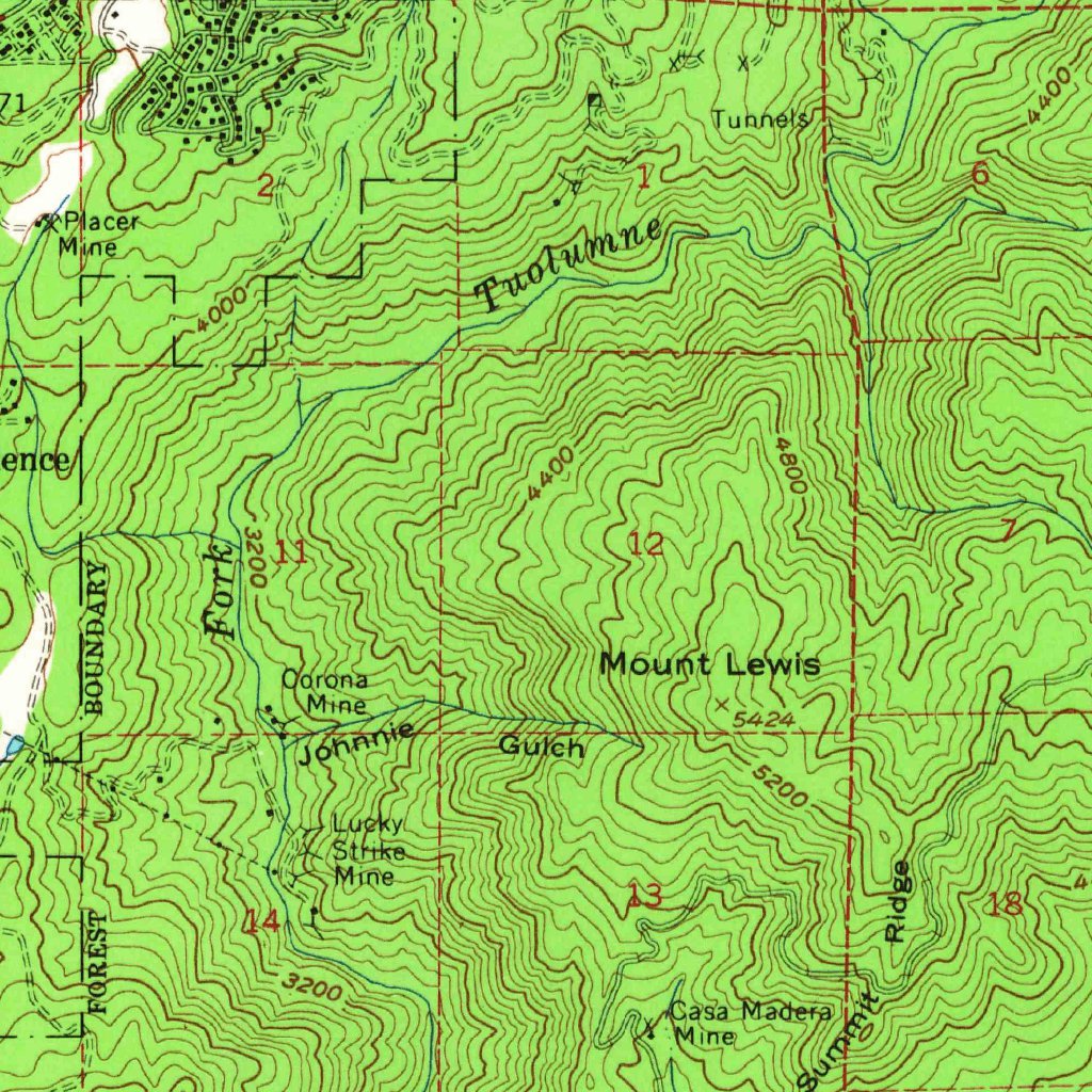 Long Barn, CA (1956, 62500-Scale) Map by United States Geological ...