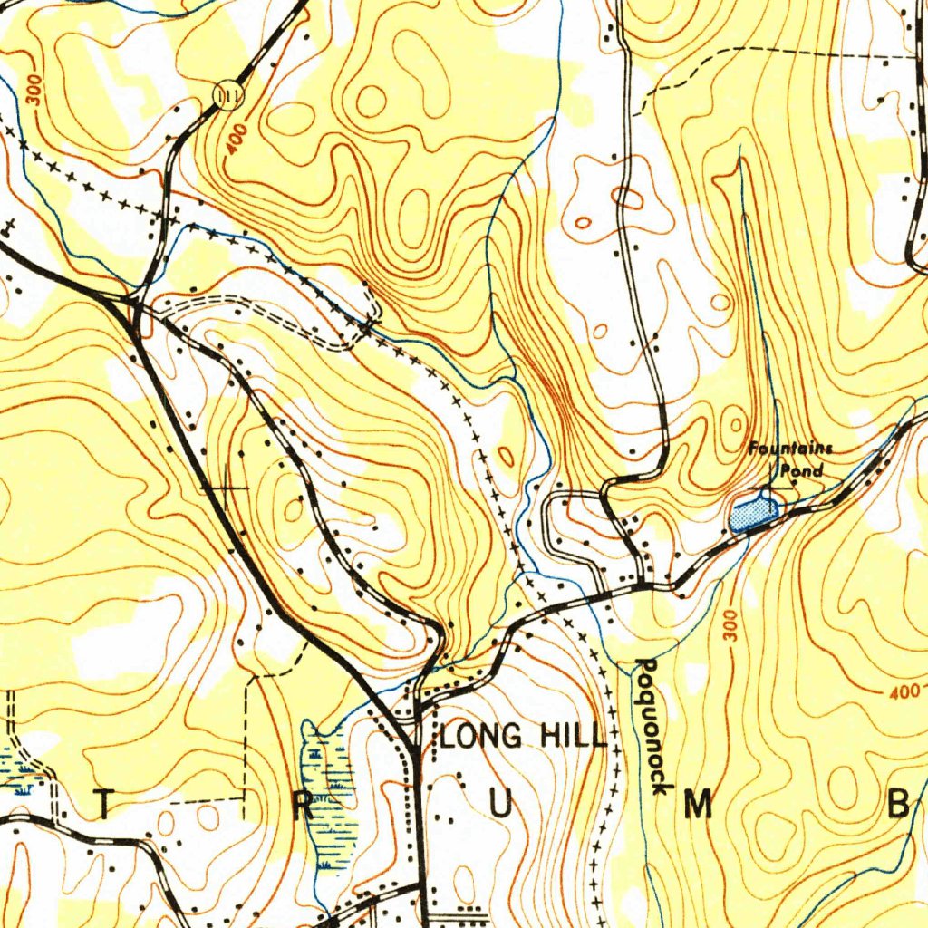 Long Hill, CT (1947, 31680-Scale) Map by United States Geological ...