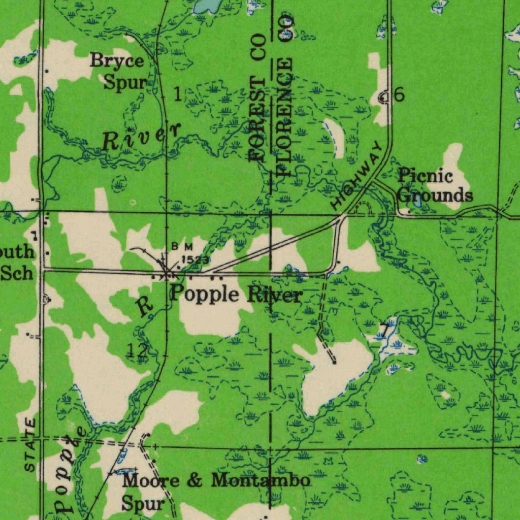 Long Lake, WI-MI (1939, 48000-Scale) Map by United States Geological ...