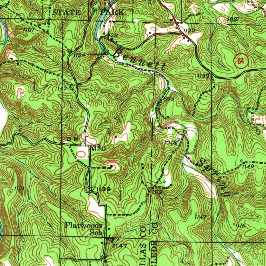 Long Lane, MO (1939, 62500-Scale) Map by United States Geological ...