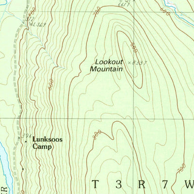 Lookout Mountain, ME (1989, 24000-Scale) Map by United States ...