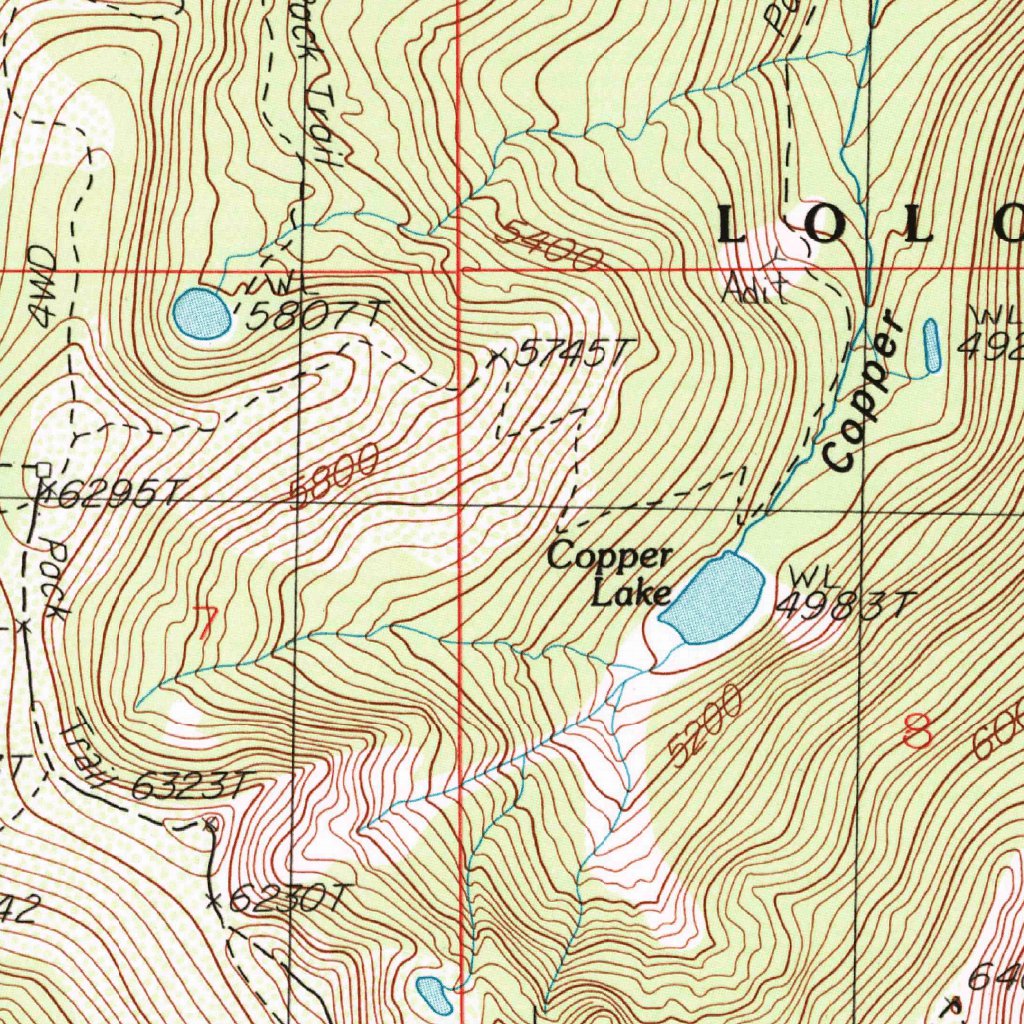 Lookout Pass, MT-ID (1988, 24000-Scale) Map by United States Geological ...