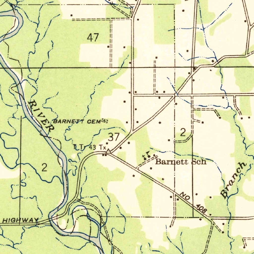 Loranger, LA (1942, 31680-Scale) Map by United States Geological Survey ...