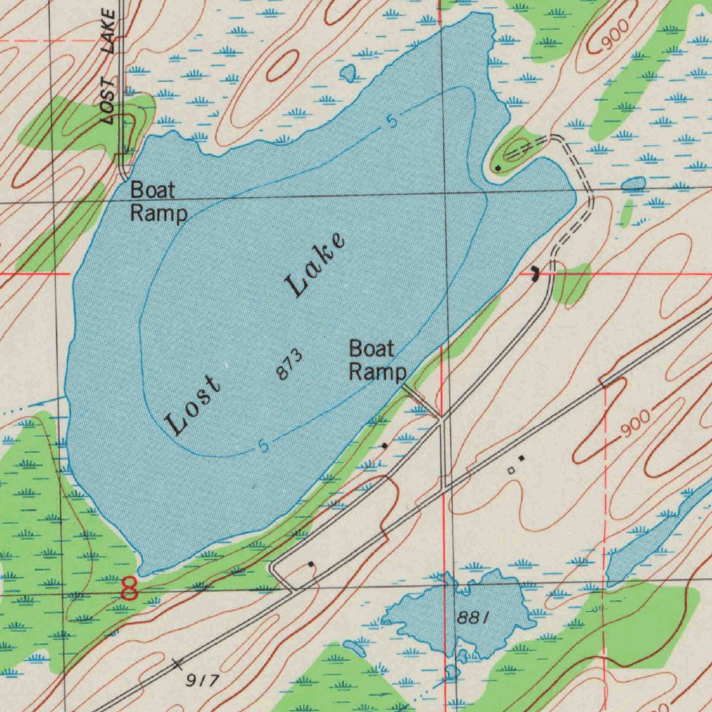 Lost Lake, WI (1980, 24000-Scale) Map by United States Geological ...