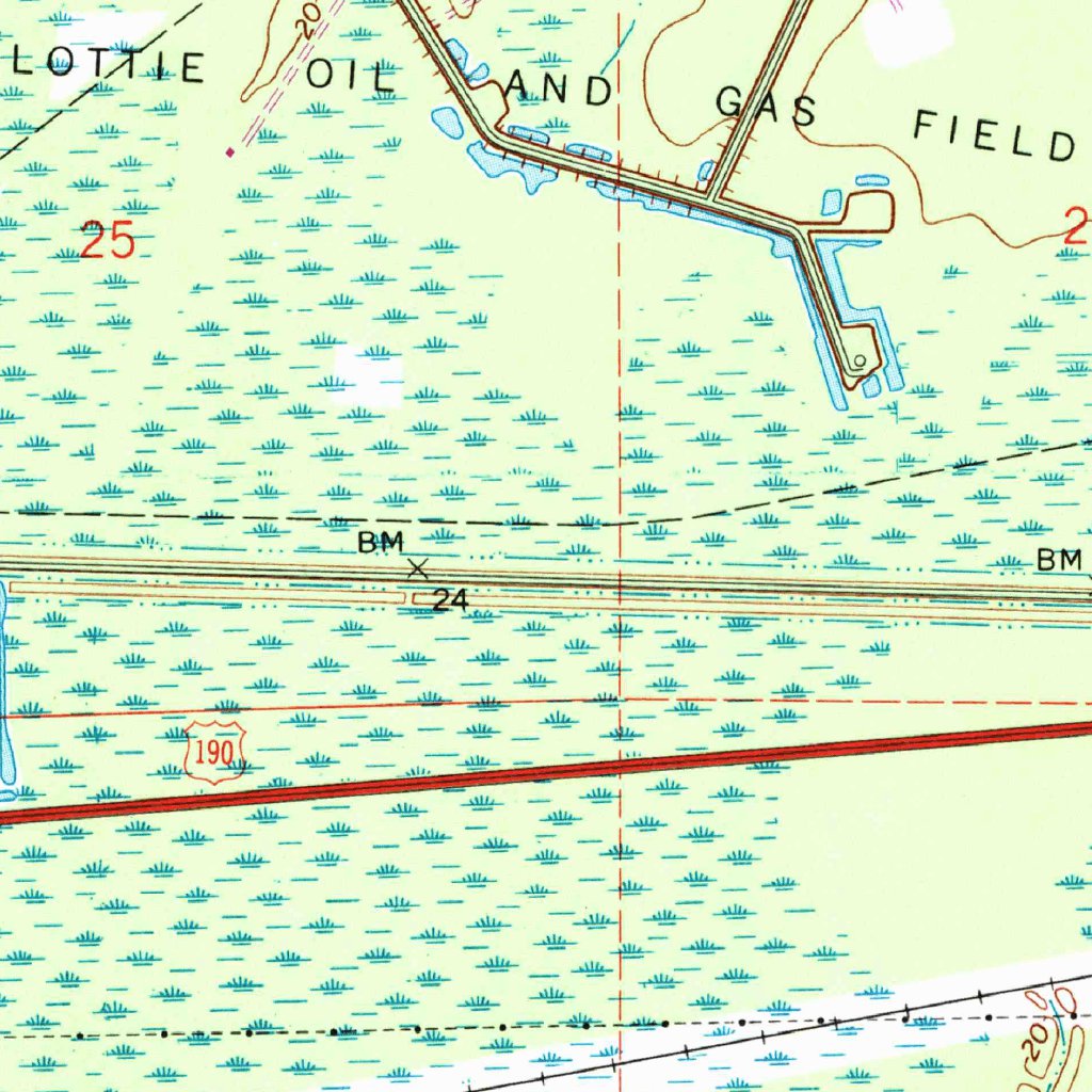 Lottie, LA (1968, 24000-Scale) Map by United States Geological Survey ...