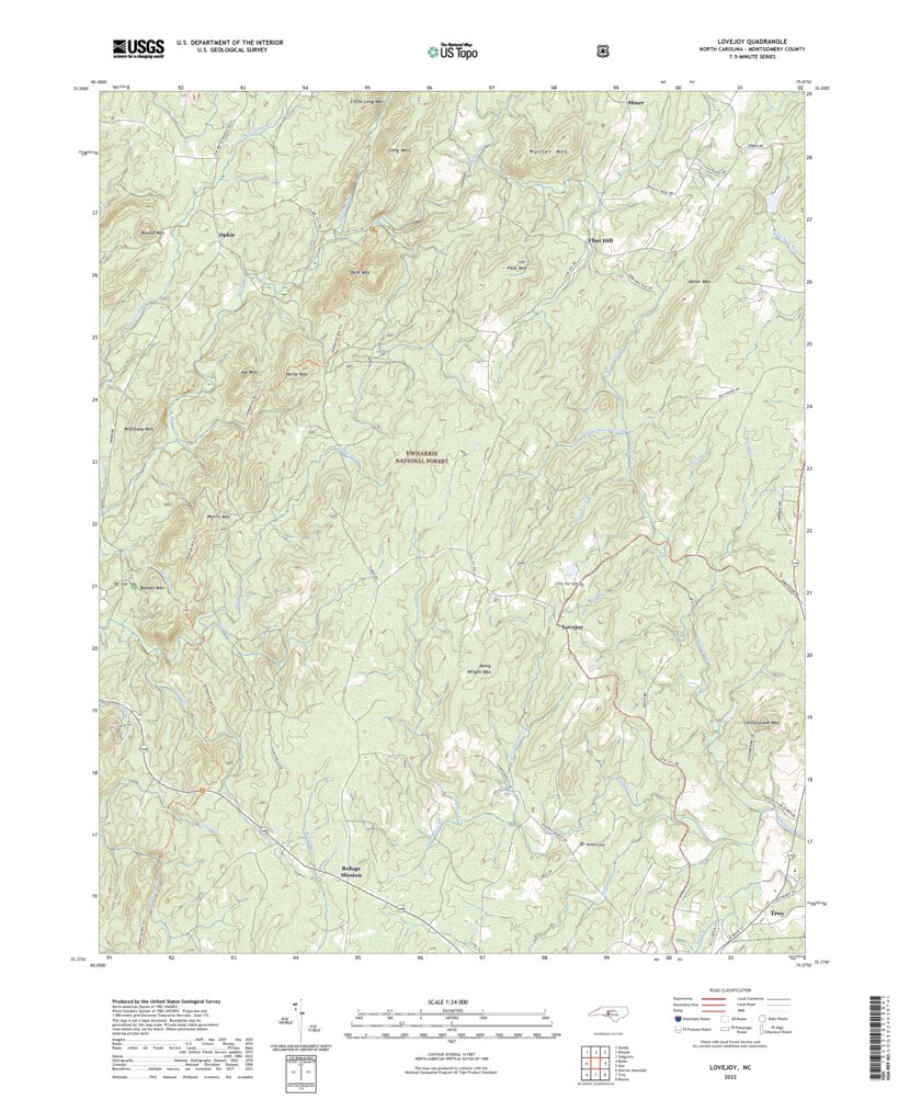 Lovejoy, NC (2022, 24000-Scale) Map by United States Geological Survey ...