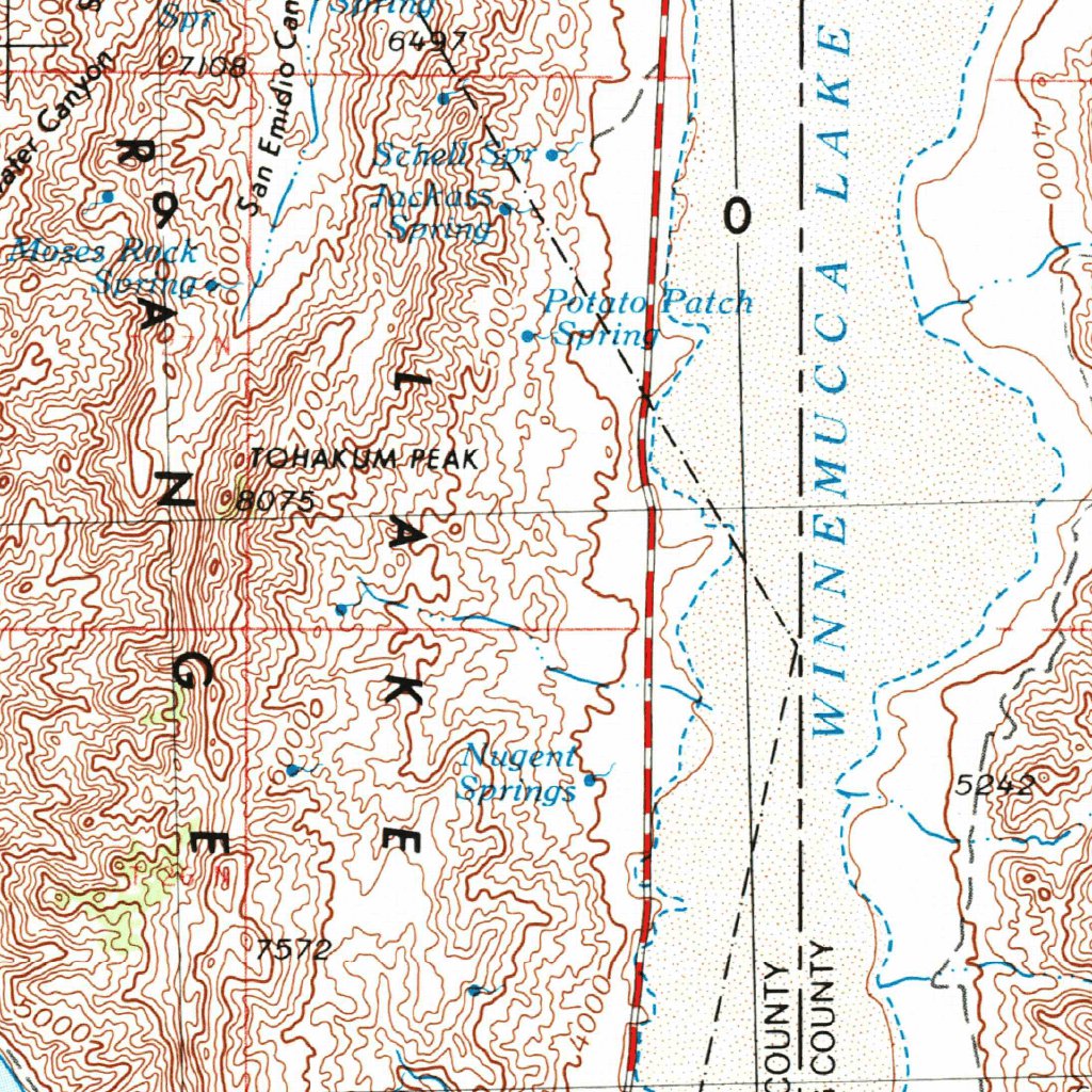 Lovelock, NV-CA (1955, 250000-Scale) Map by United States Geological ...