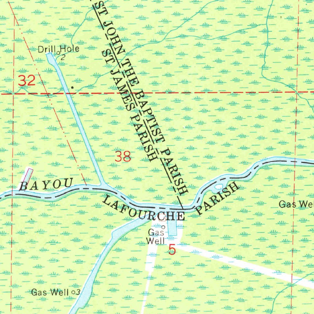 Lower Vacherie, LA (1962, 24000-Scale) Map by United States Geological ...