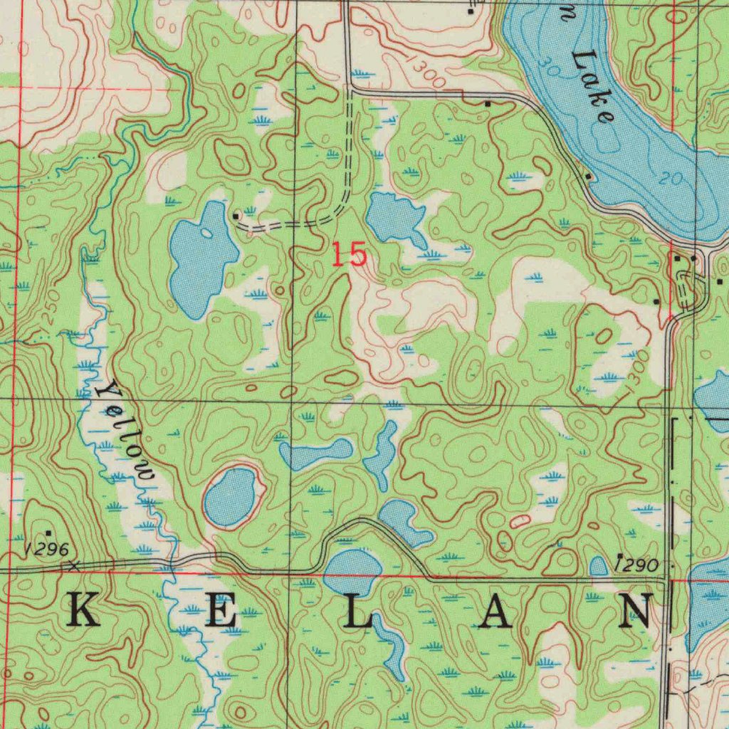 Lower Vermillion Lake, WI (1982, 24000-Scale) Map by United States ...