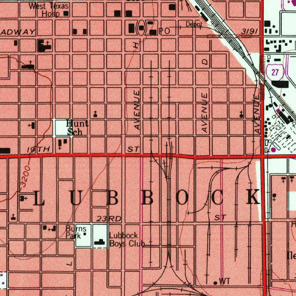 Lubbock East, TX (1957, 24000-Scale) Map by United States Geological ...