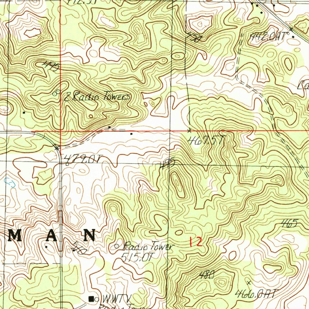 Lucas, MI (1983, 25000-Scale) Map by United States Geological Survey ...