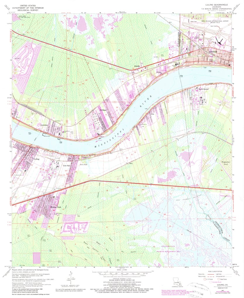 Luling, LA (1967, 24000-Scale) Map by United States Geological Survey ...