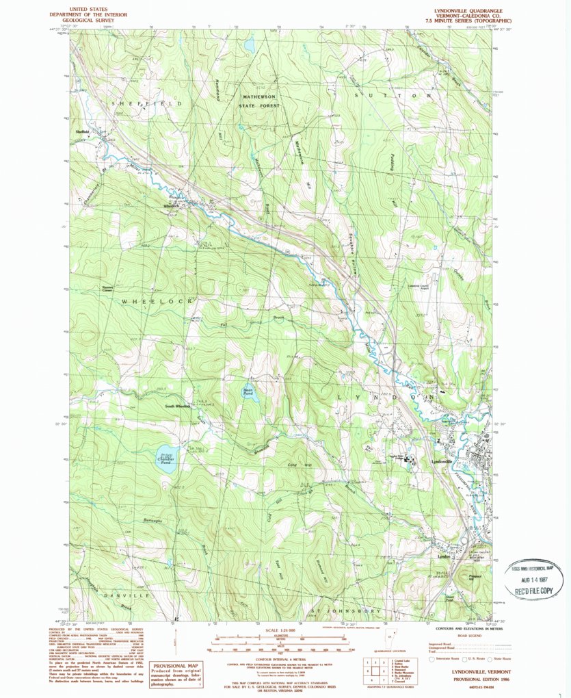 Lyndonville, VT (1986, 24000-Scale) Map by United States Geological ...