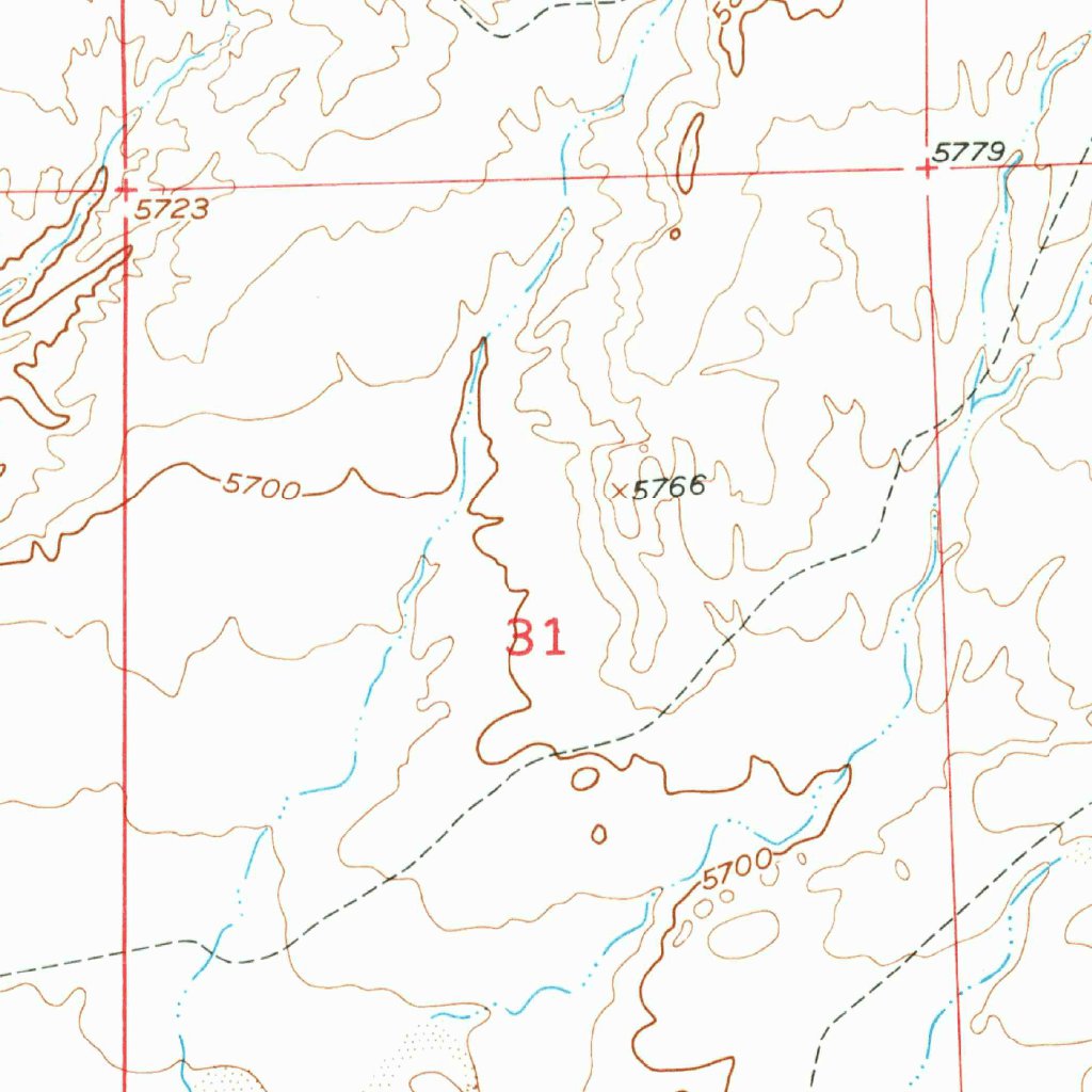Lysite SE, WY (1952, 24000-Scale) Map by United States Geological ...