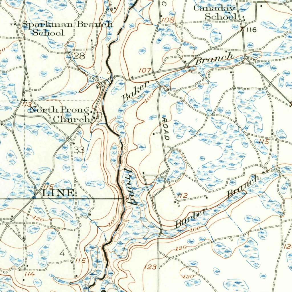 Macclenny, FL-GA (1917, 62500-Scale) Map by United States Geological ...
