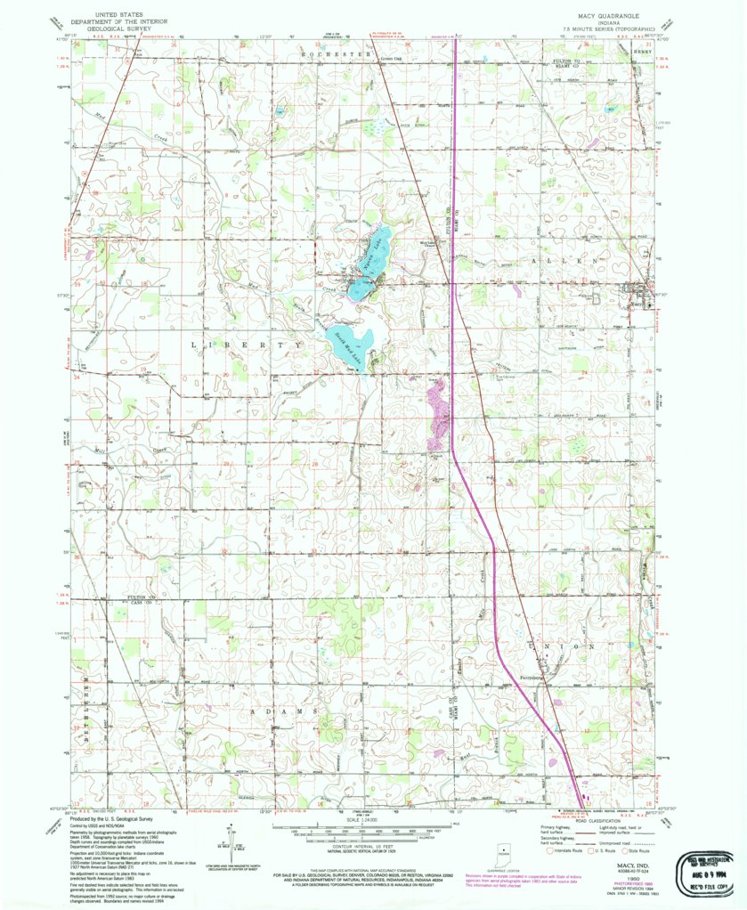 Macy, IN (1960, 24000-Scale) Map by United States Geological Survey ...