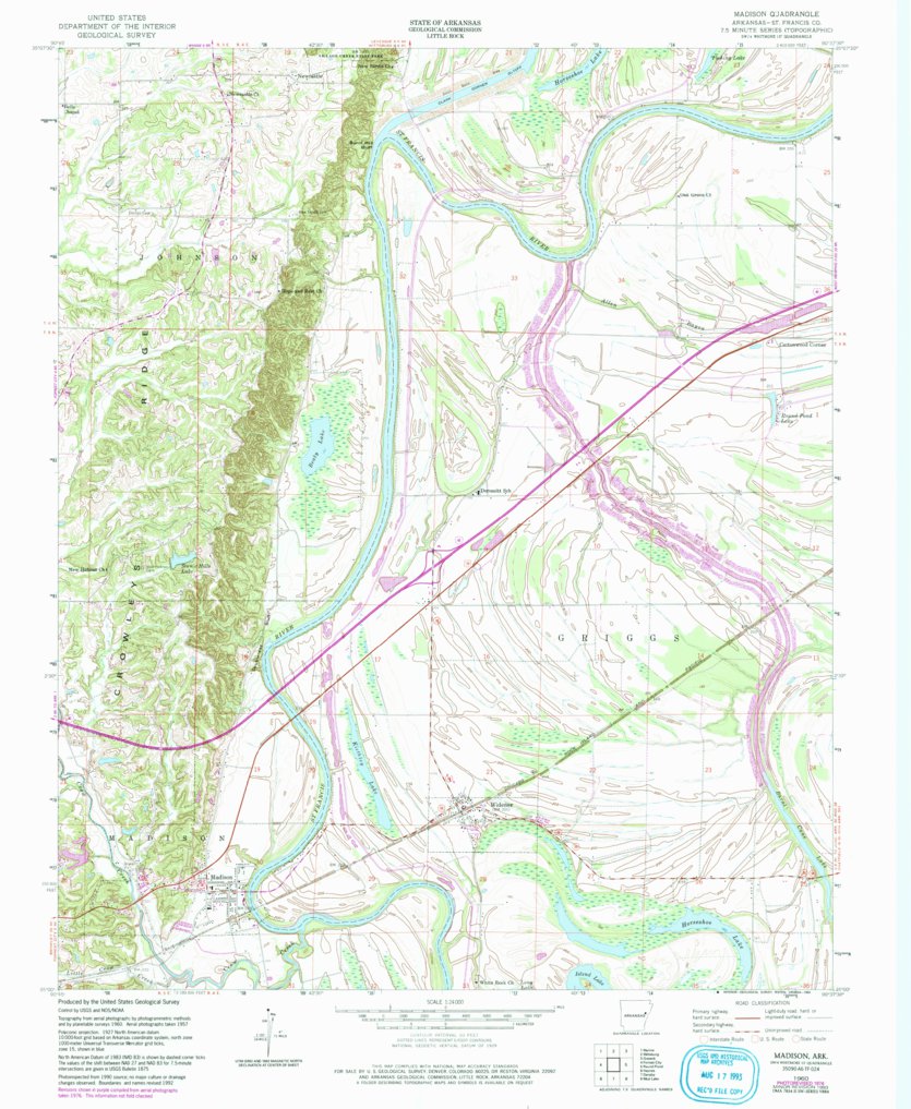 Madison, AR (1960, 24000-Scale) Map by United States Geological Survey ...