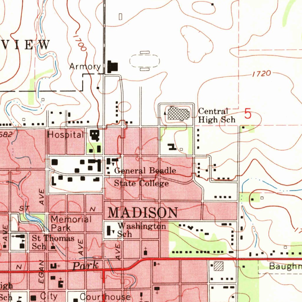 Madison, SD (1968, 24000-Scale) Map by United States Geological Survey ...