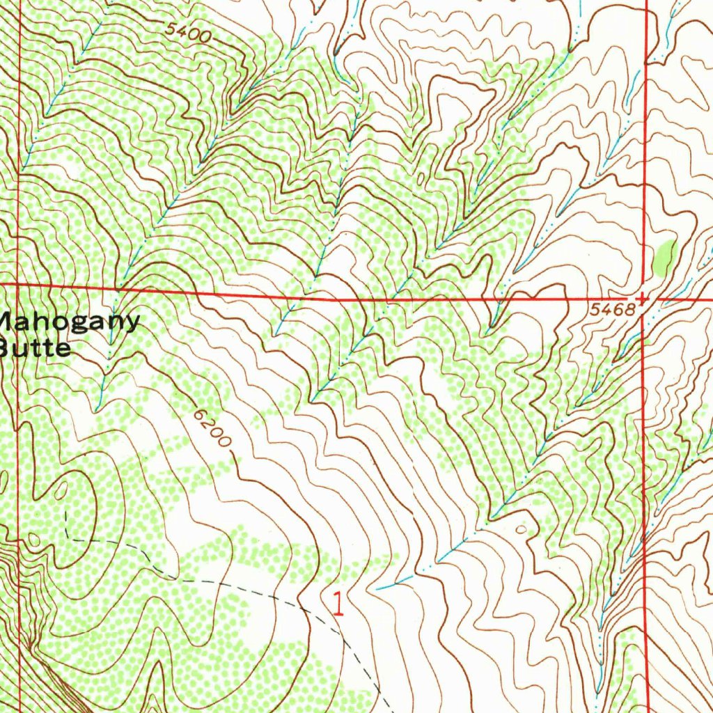 Mahogany Butte, WY (1967, 24000-Scale) Map by United States Geological ...
