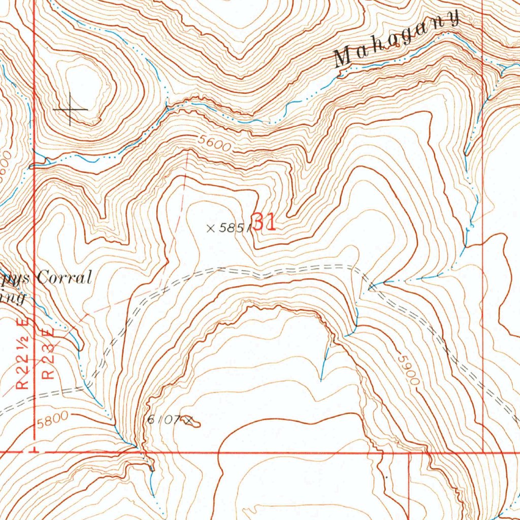 Mahogany Mountain, NV (1972, 24000-Scale) Map by United States ...