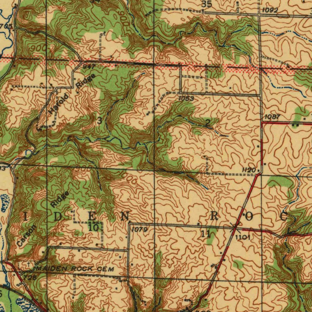 Maiden Rock, WI-MN (1940, 62500-Scale) Map by United States Geological ...