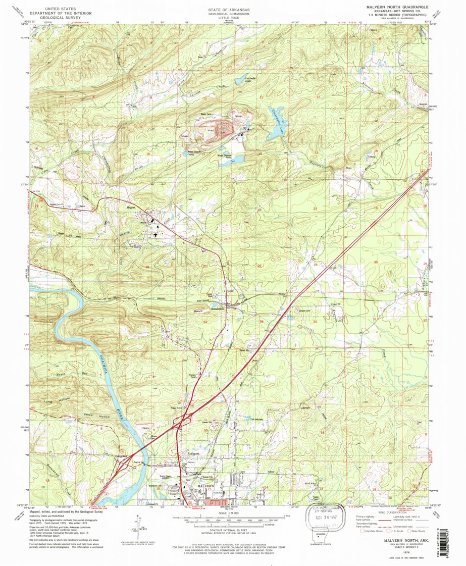 Malvern North, AR (1978, 24000-Scale) Map by United States Geological ...