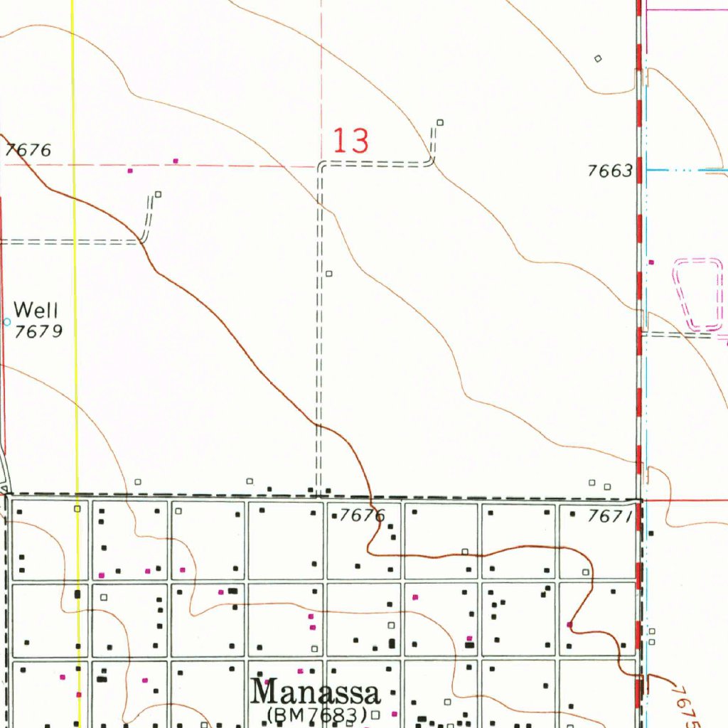 Manassa, CO (1967, 24000-Scale) Map by United States Geological Survey ...
