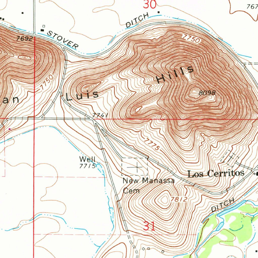 Manassa, CO (1967, 24000-Scale) Map by United States Geological Survey ...