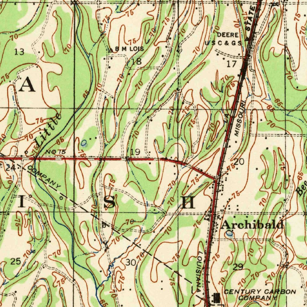 Mangham, LA (1935, 62500-Scale) Map by United States Geological Survey ...